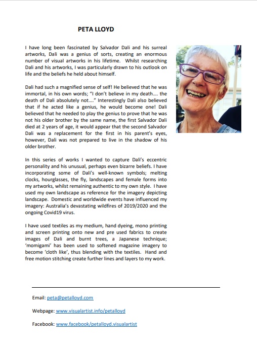 "The Ambitious Dali" - Brisbane: 2021 ARTWORKS ON SALE- ONLINE- PETA LLOYD