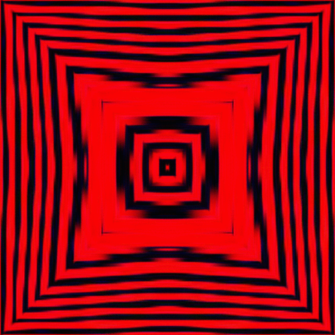 Red and Black Animation Illusions-- Where the square becomes concave ...