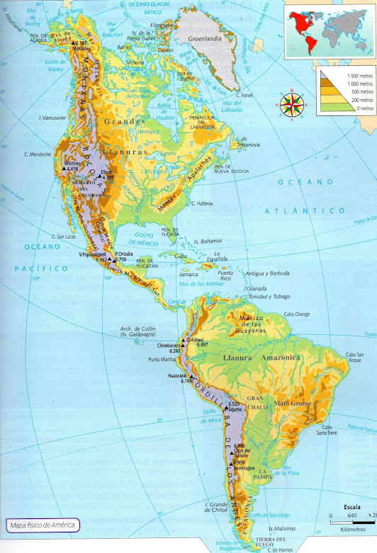 SOCIALES J - A: Geografía física de América