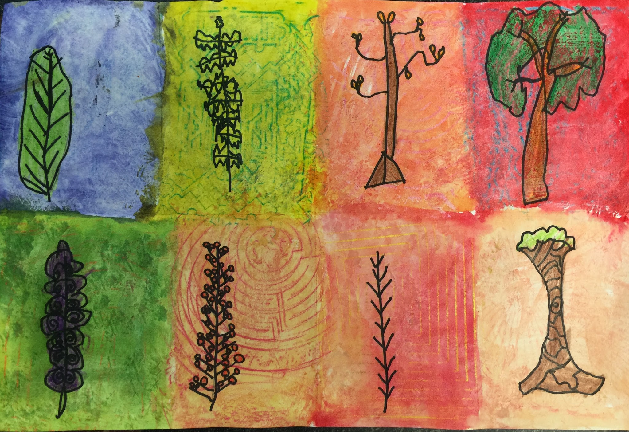 Mrs. Harris' art room: seasonal trees kindergarten art lesson