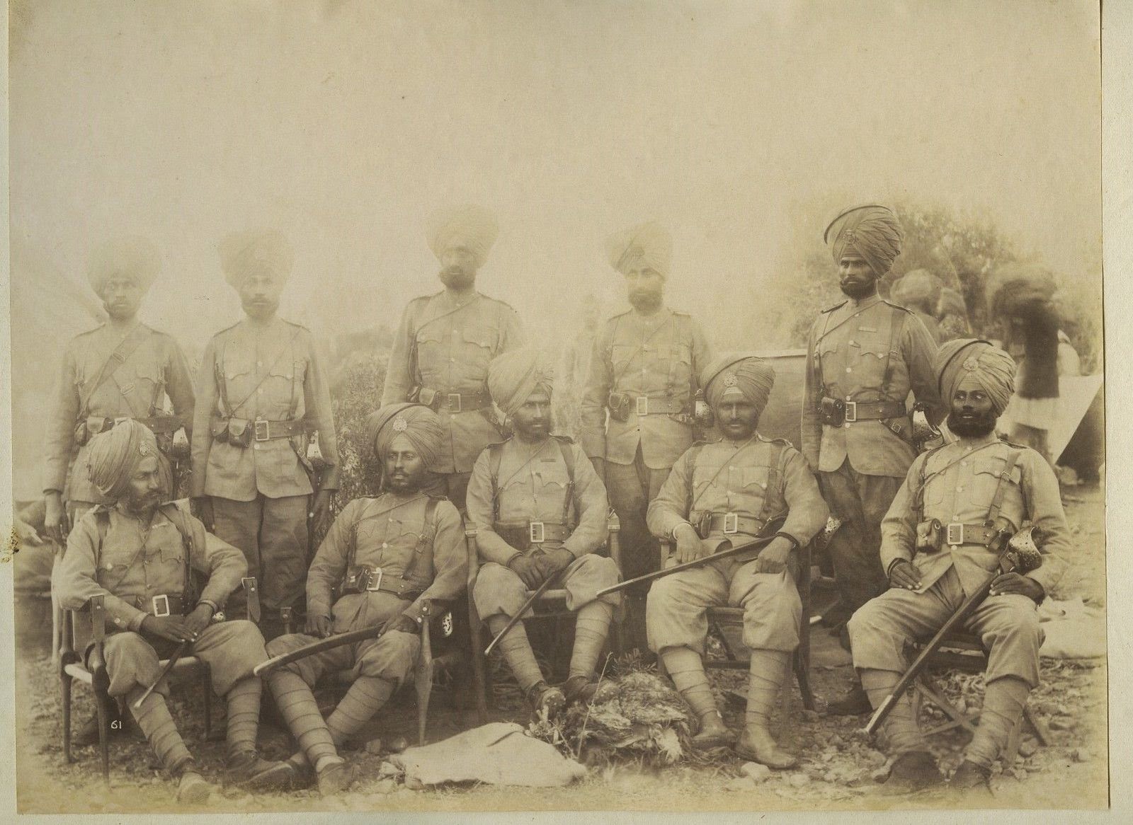 Group Photograph of Indian Military Officers of 36th Sikh Regiment ...