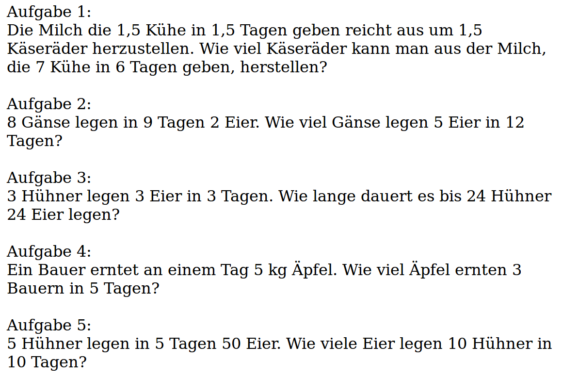 Mathe ist einfach: Zusammengesetzter Dreisatz Mathe ist einfach: Zusammengesetzter Dreisatz