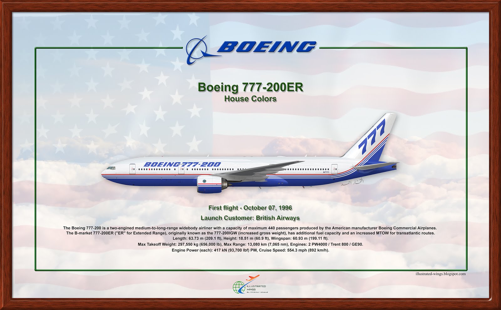 Illustrated Wings: House Color Series - Boeing 777-200ER