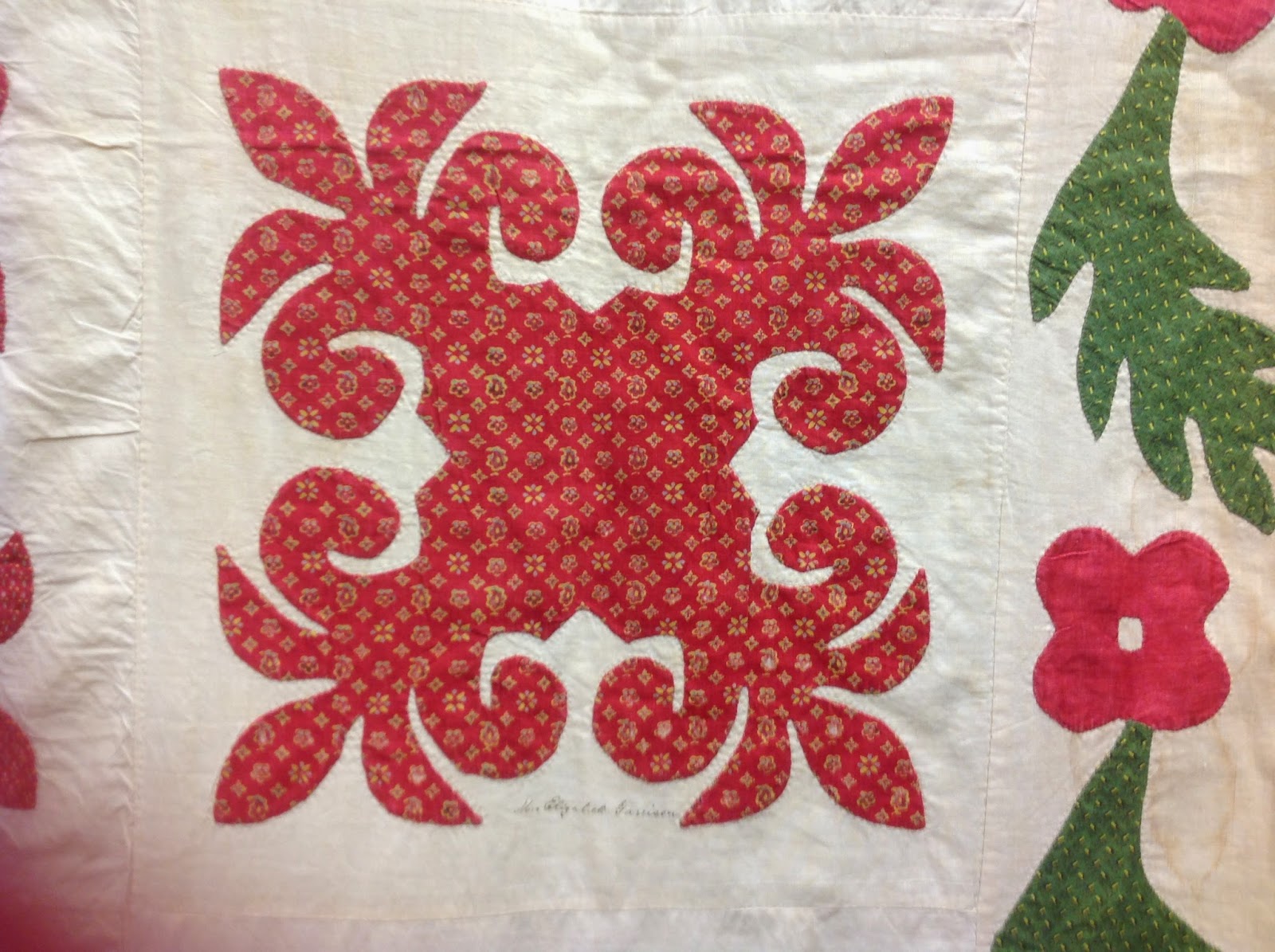 Collector With A Needle: Part One RMQM Red and Green Antique Quilts