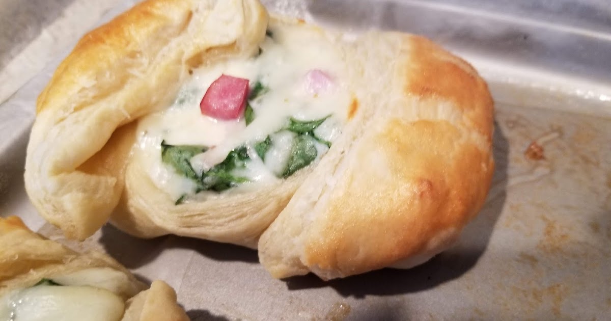Puff Pastry with ham, swiss, spinach and bechamel sauce