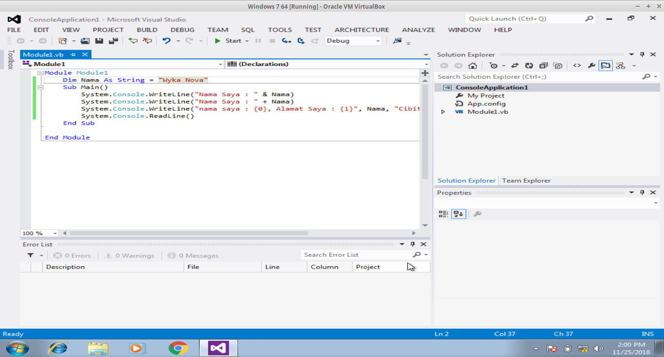 Coding Console Application(Nama dan Alamat) - GrowthRich
