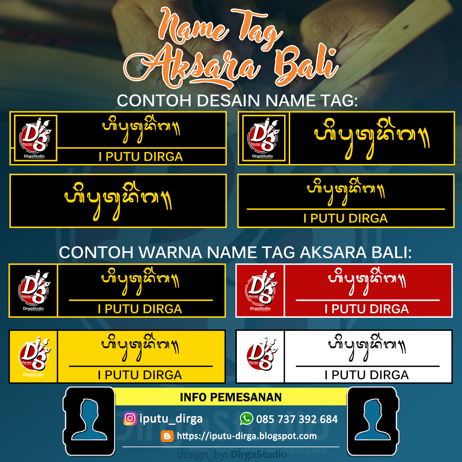 Jasa Name Tag Atau Nama Dada Aksara Bali Murah Lengkap Belajar Bahasa jasa-name-tag-atau-nama-dada-aksara-bali-murah-lengkap-belajar-bahasa