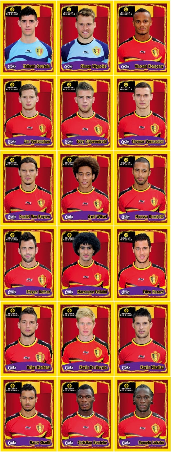 Football Cartophilic Info Exchange: Croky / Panini - Rode Duivels ...