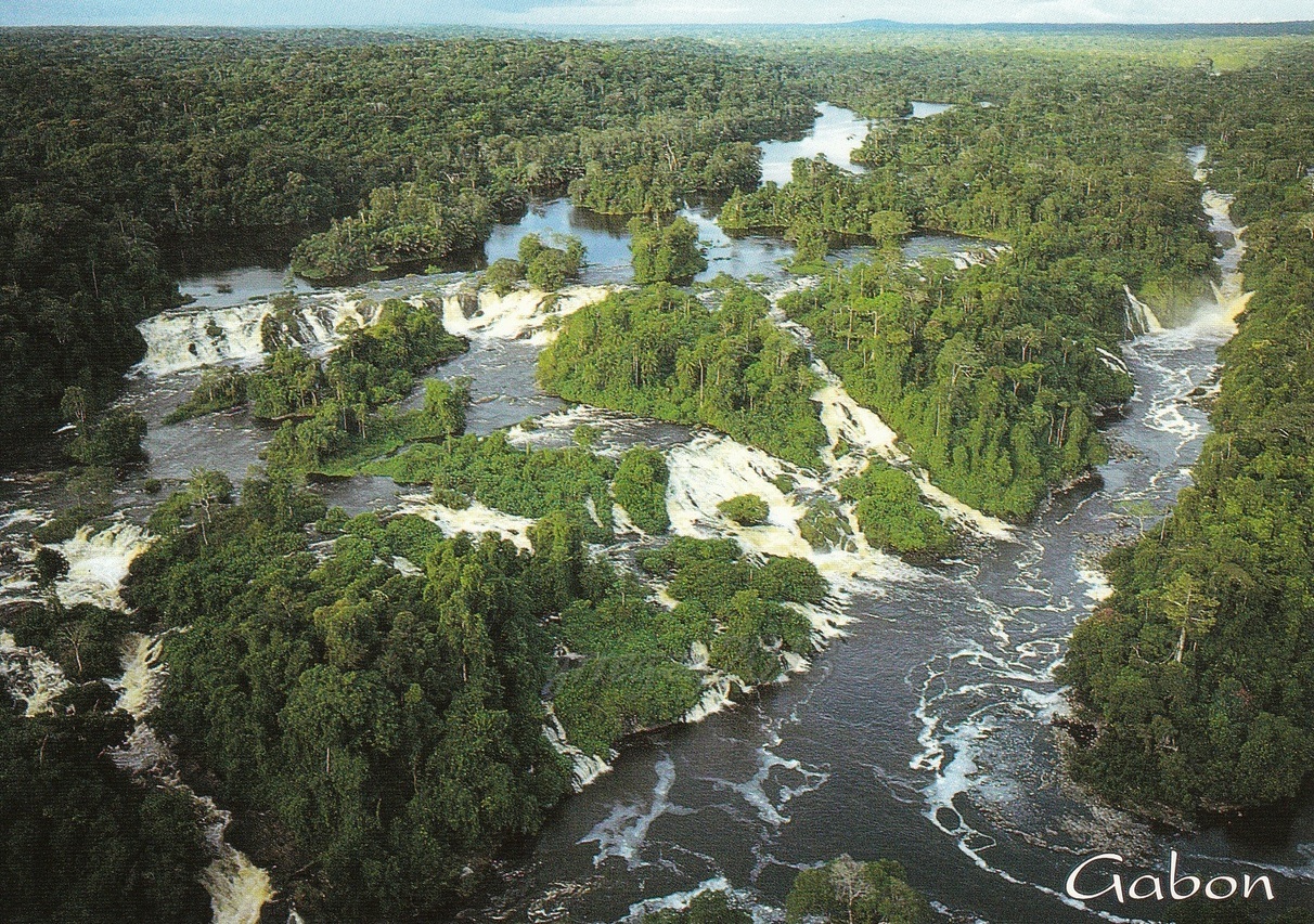 Postcards of the world - waterfalls & caves ...: Gabon ...