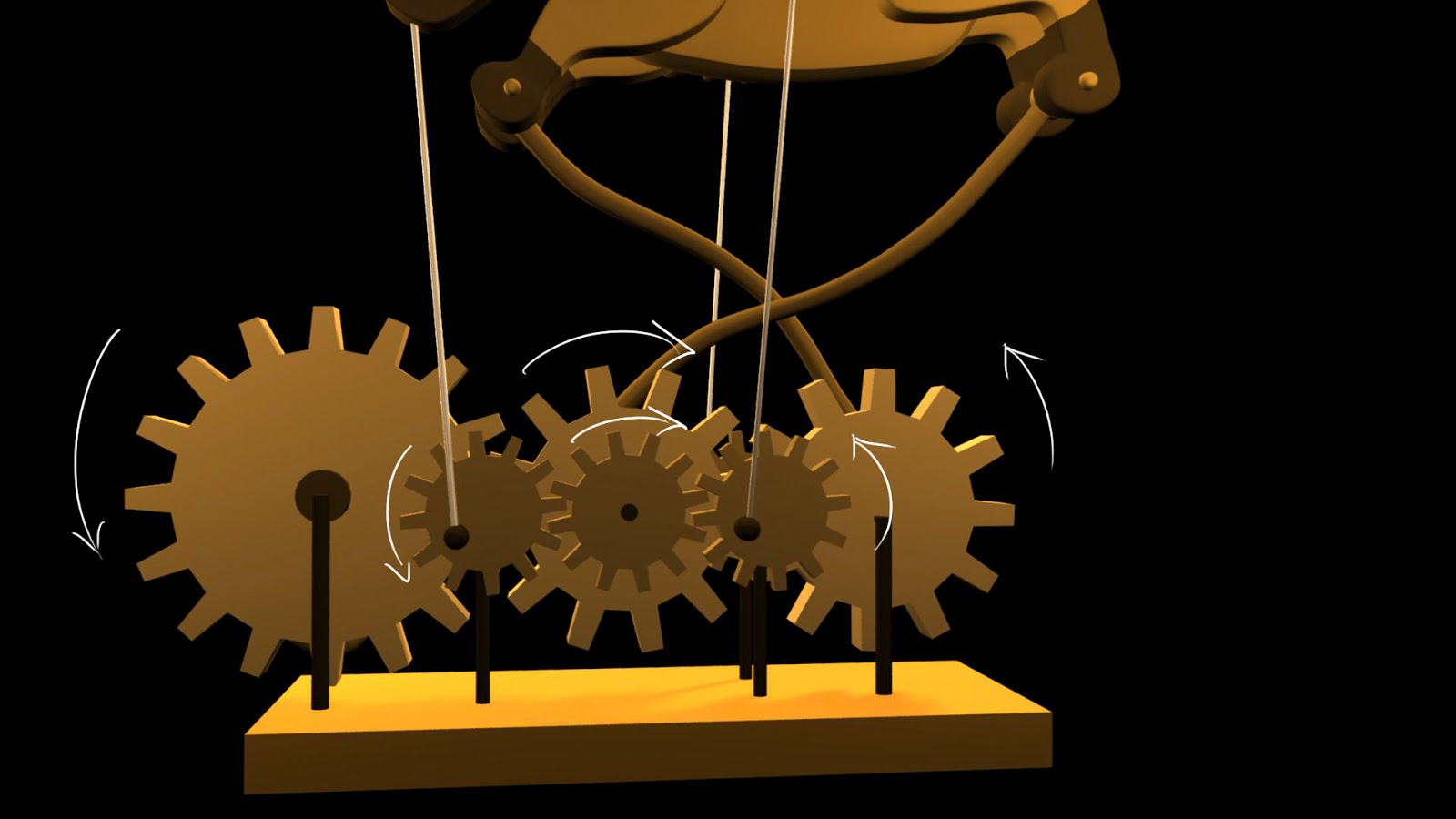 Pegasus wooden automata