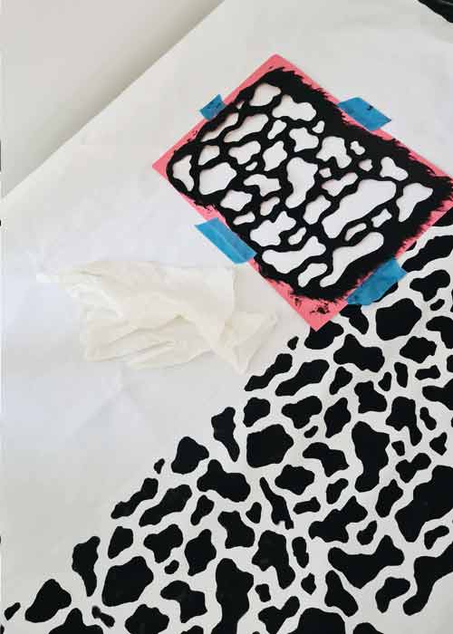 How to Stencil on Fabric | FREE Cow Print Printable Template | Now ...