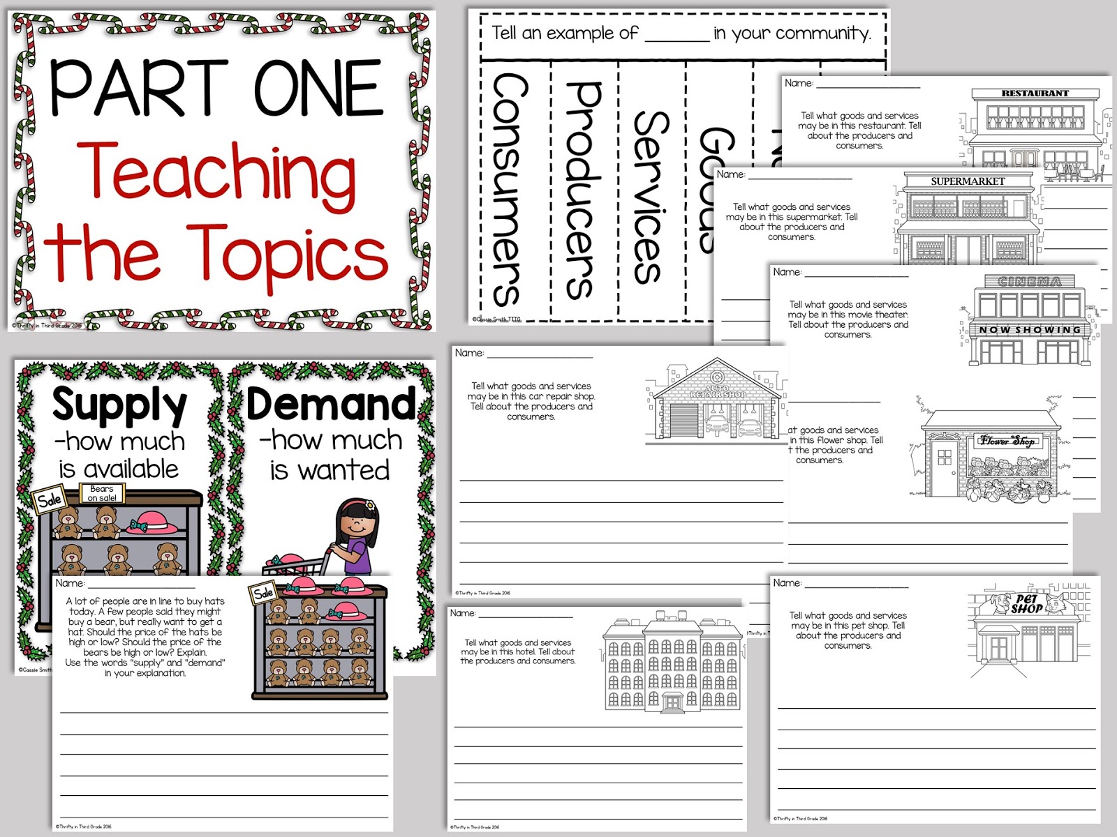 Holiday Economics {North Pole Workshop} - Thrifty in Third Grade