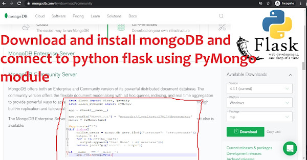 Download And Install Mongodb And Connect To Python Flask Using Pymongo Module Tutorial101