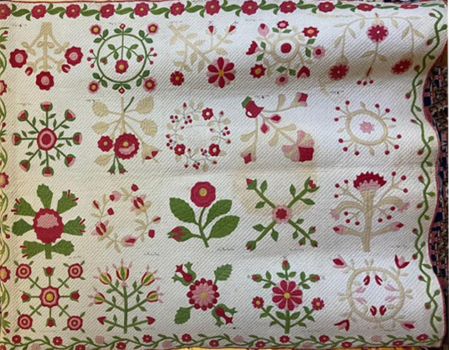 Cloud of Quilt Patterns: Triple Rose Wreath