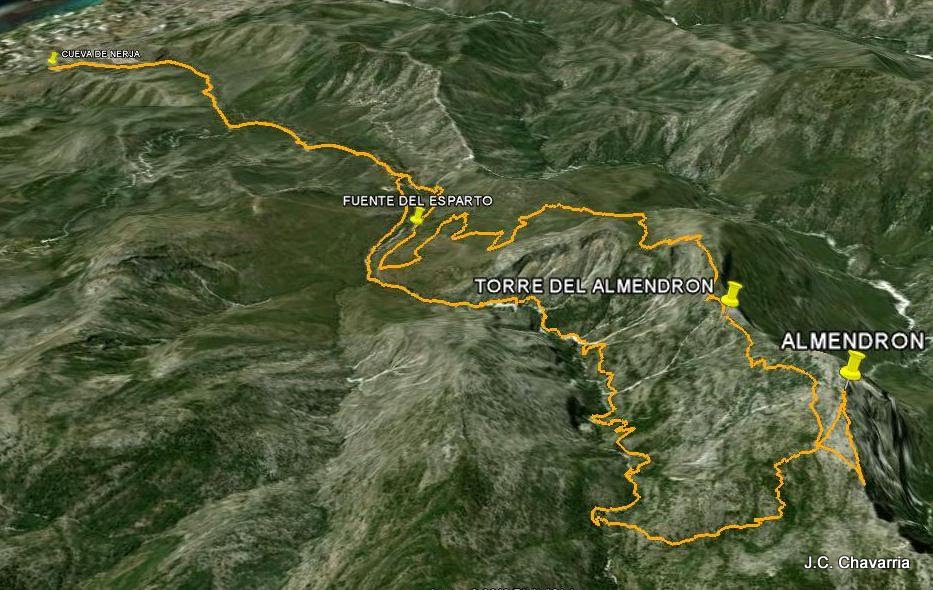 GPS Malaga: Circular Cueva de Nerja, Almendron, Barranco de los ...