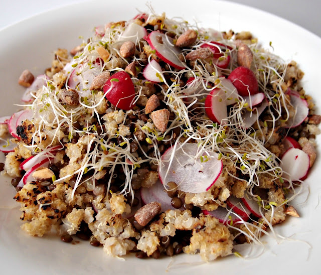 Milk and Honey: Quinoa, Lentil and Radish Salad with Piquant Salsa ...