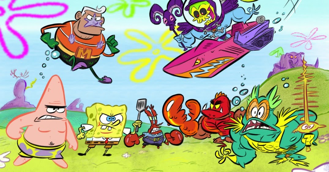 Toomeys drawings: Spongebob//HeMan Crossover