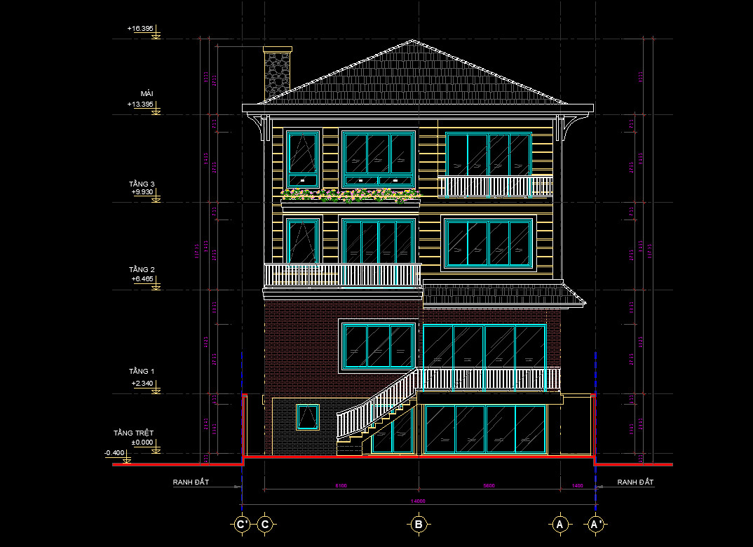 Modern Villa 2D Plan Free Download - Civil Engineering