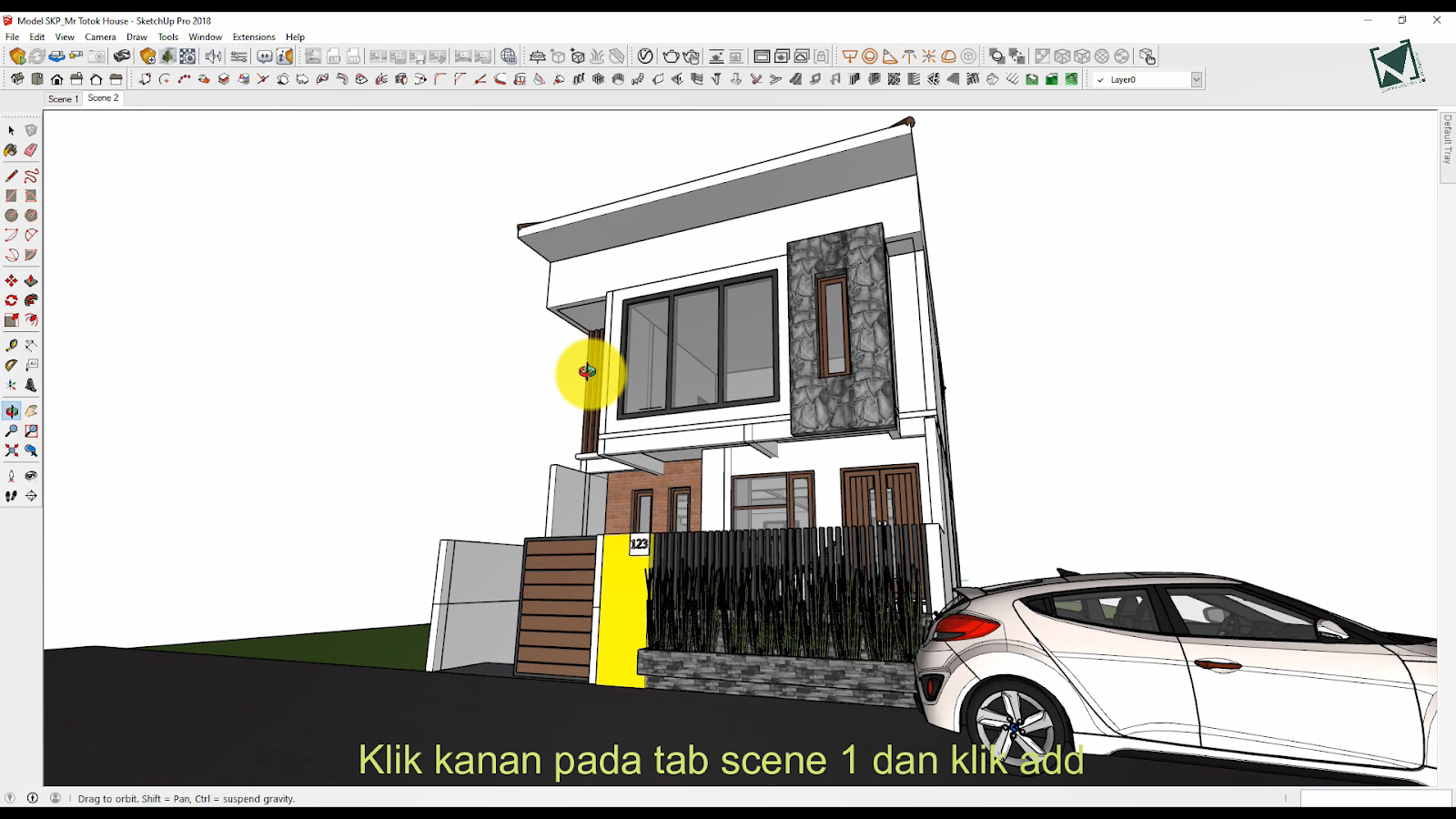 Rendering Eksterior Rumah Tinggal Mr. Totok House dengan Enscape 2.5 ...