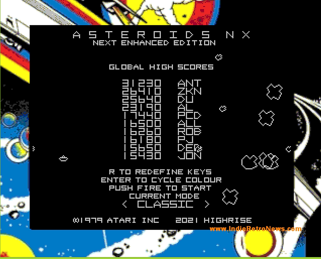 Asteroids Game Classic