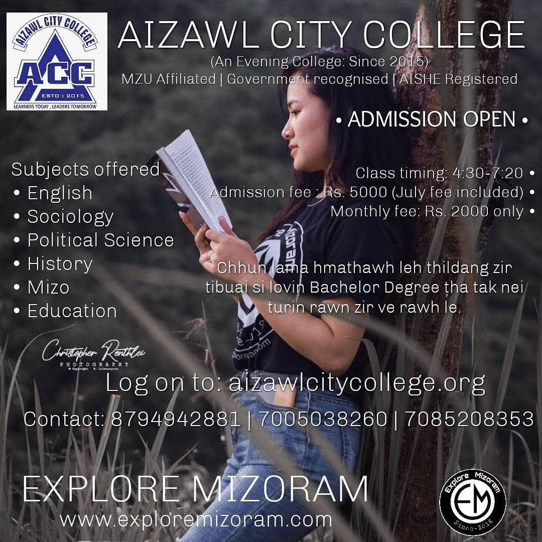 AIZAWL CITY COLLEGE: ADMISSION OPEN