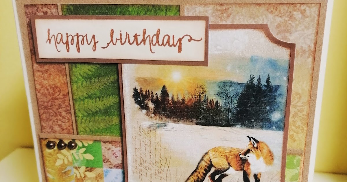 Fox birthday card