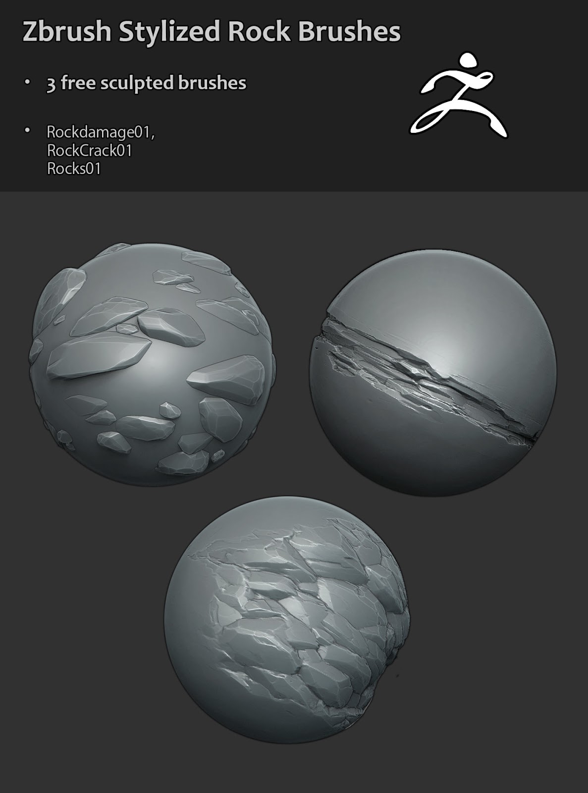Download Zbrush Brushes - Stylized Rock | Computer Graphics Daily News