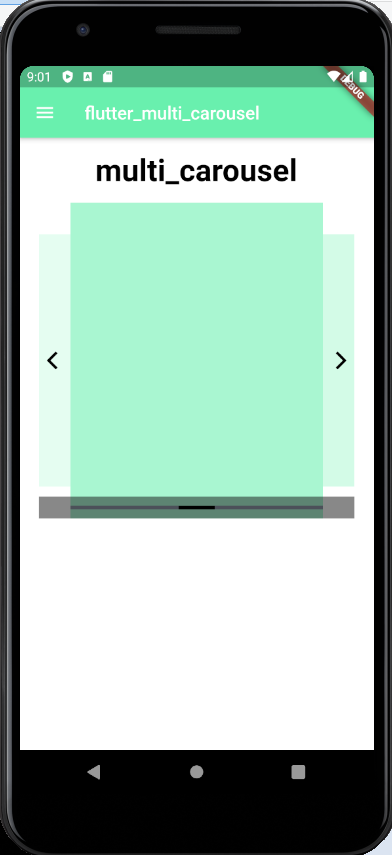 Ejemplo mostrando carousel flutter de diferentes widget