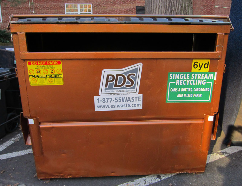 Ode Street Tribune: shiny-new dumpster