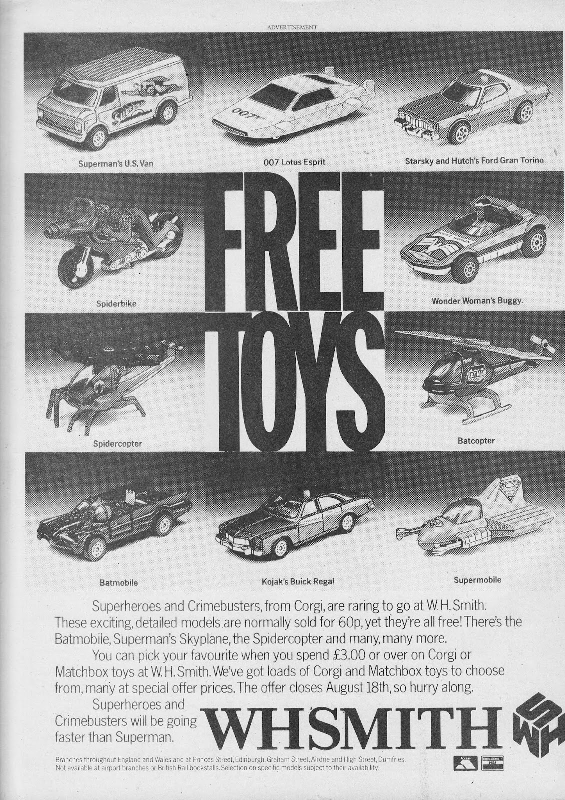 STARLOGGED - GEEK MEDIA AGAIN: 1980: WH SMITH MATCHBOX AND CORGI TOYS ...
