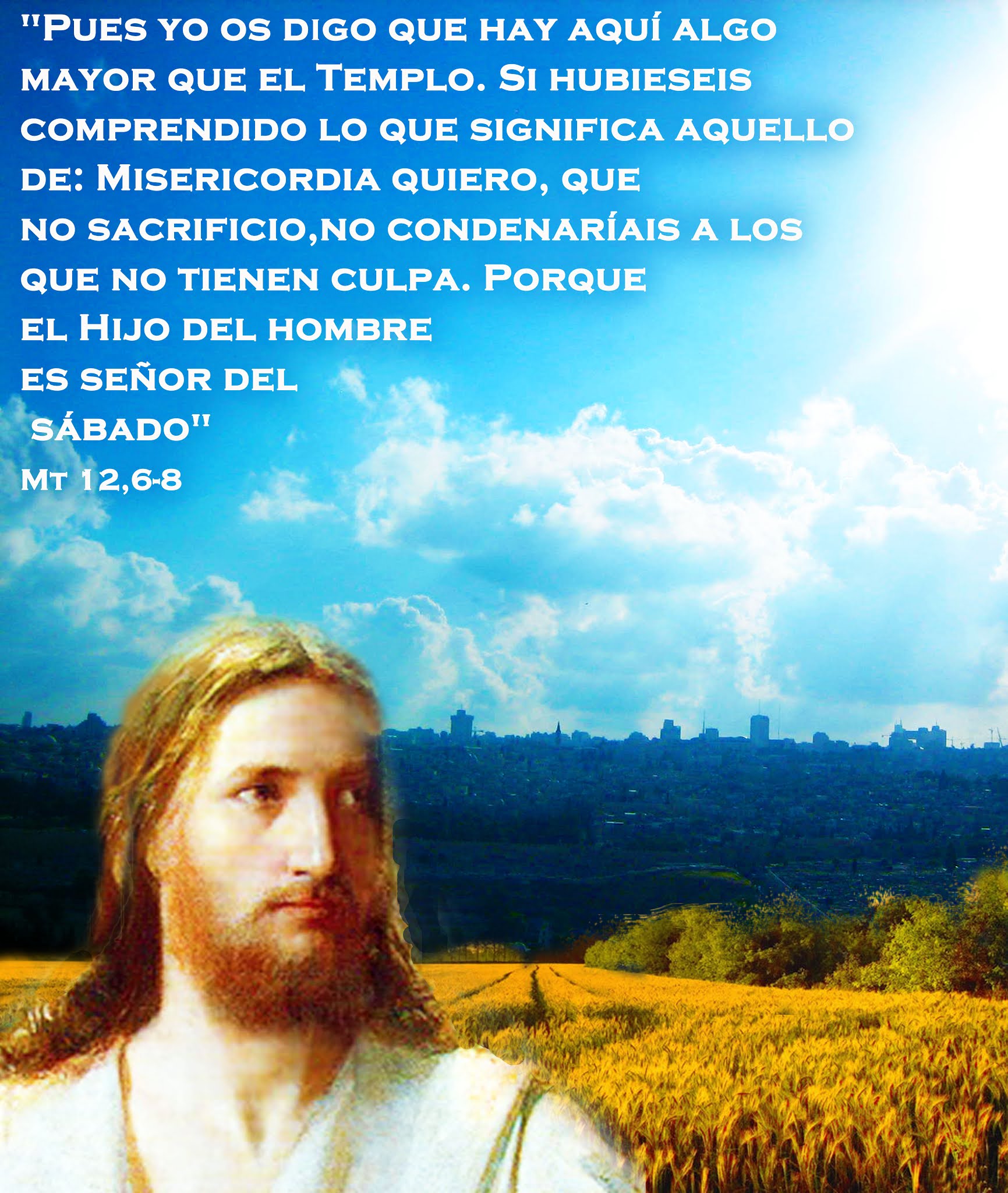 EVANGELIO DE MATEO: "MAYOR QUE EL TEMPIO" Mt 12,6-8