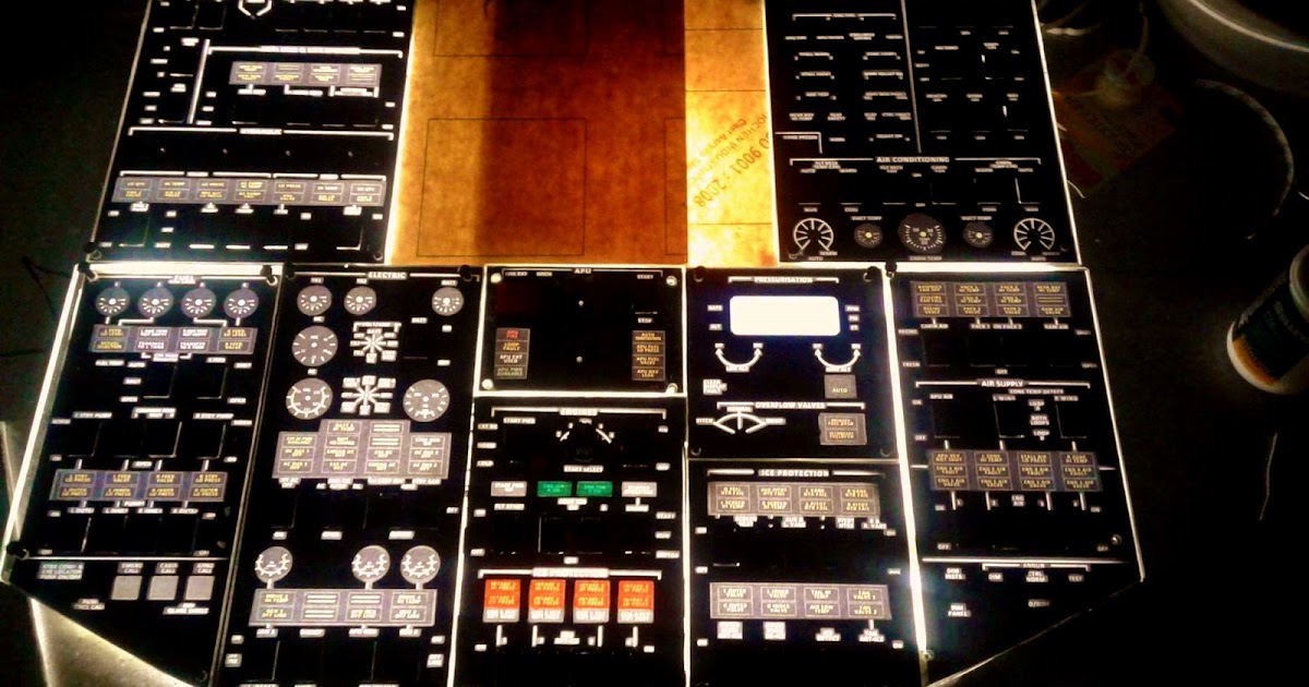 BAE 146 - Home Built Flight Sim: Overhead Panel - Finally There. Screen ...