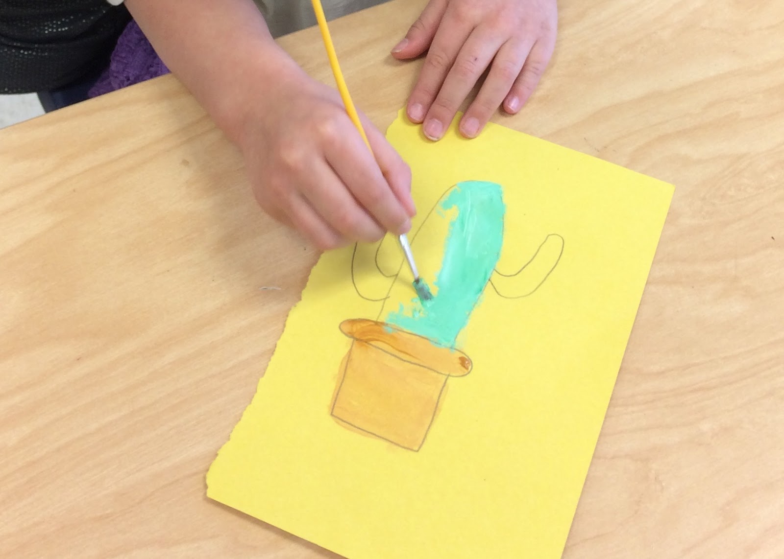 Art with Mr. Giannetto: 1st Grade Cactus Art Projects