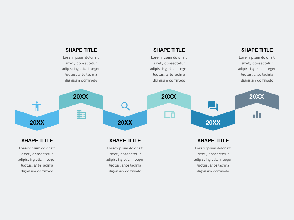 Horizontal Up Down PowerPoint Templates - PowerPoint Free