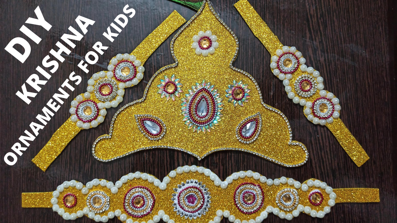 Lord Krishna Ornaments Making At Home For Krishna Janmashtami [DIY]