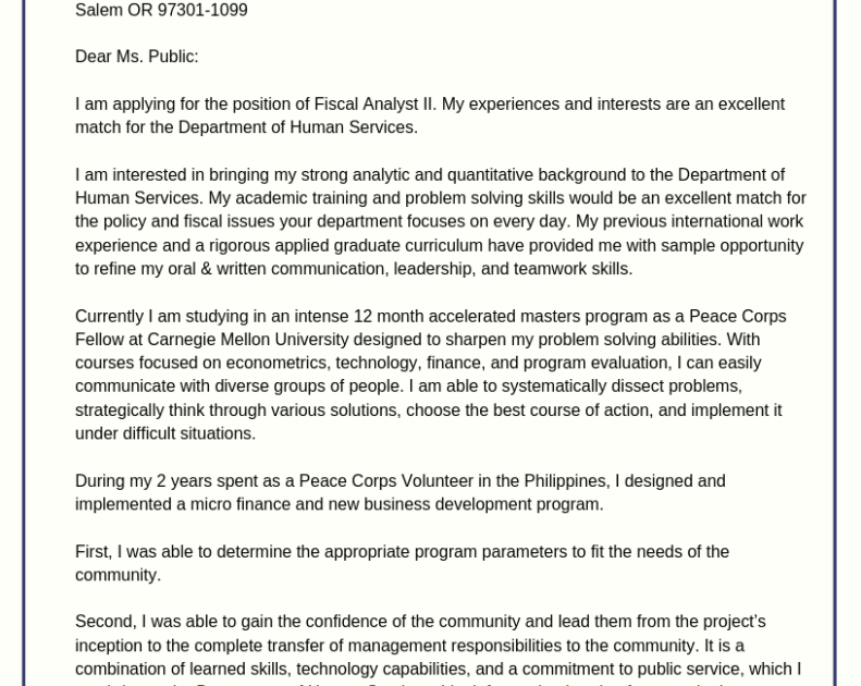 Federal Cover Letter Template ~ Resume Letter