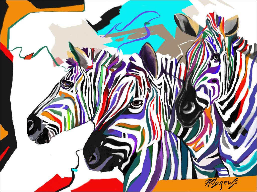 Rae Andrews : Digital Zebra Design