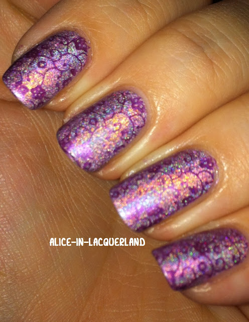 Alice in Lacquerland: Purple Holo Flowers