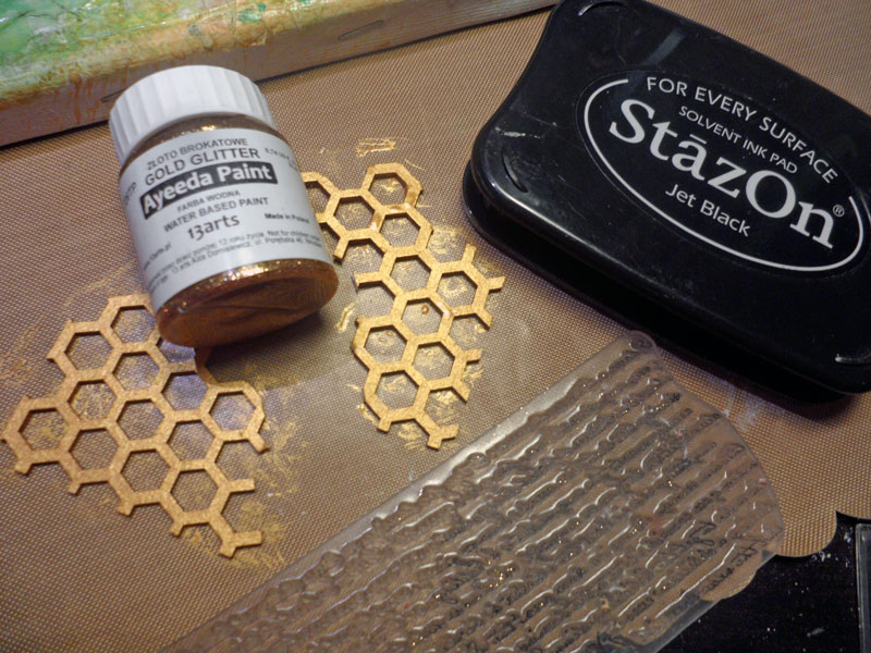 13 arts: Mixed media canvas by Vicky Varvadouka