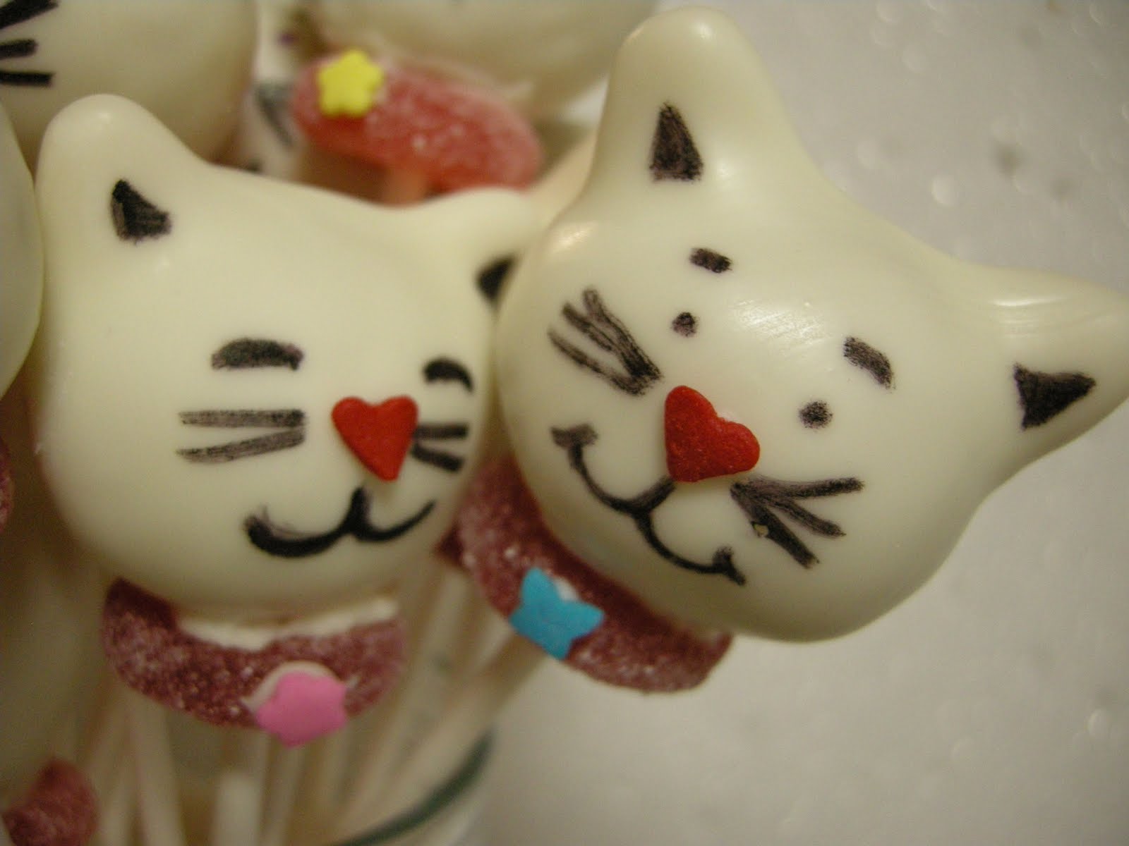 Cake Pop Insanity!: Pretty Kitty and Tom Cat Cake Pops