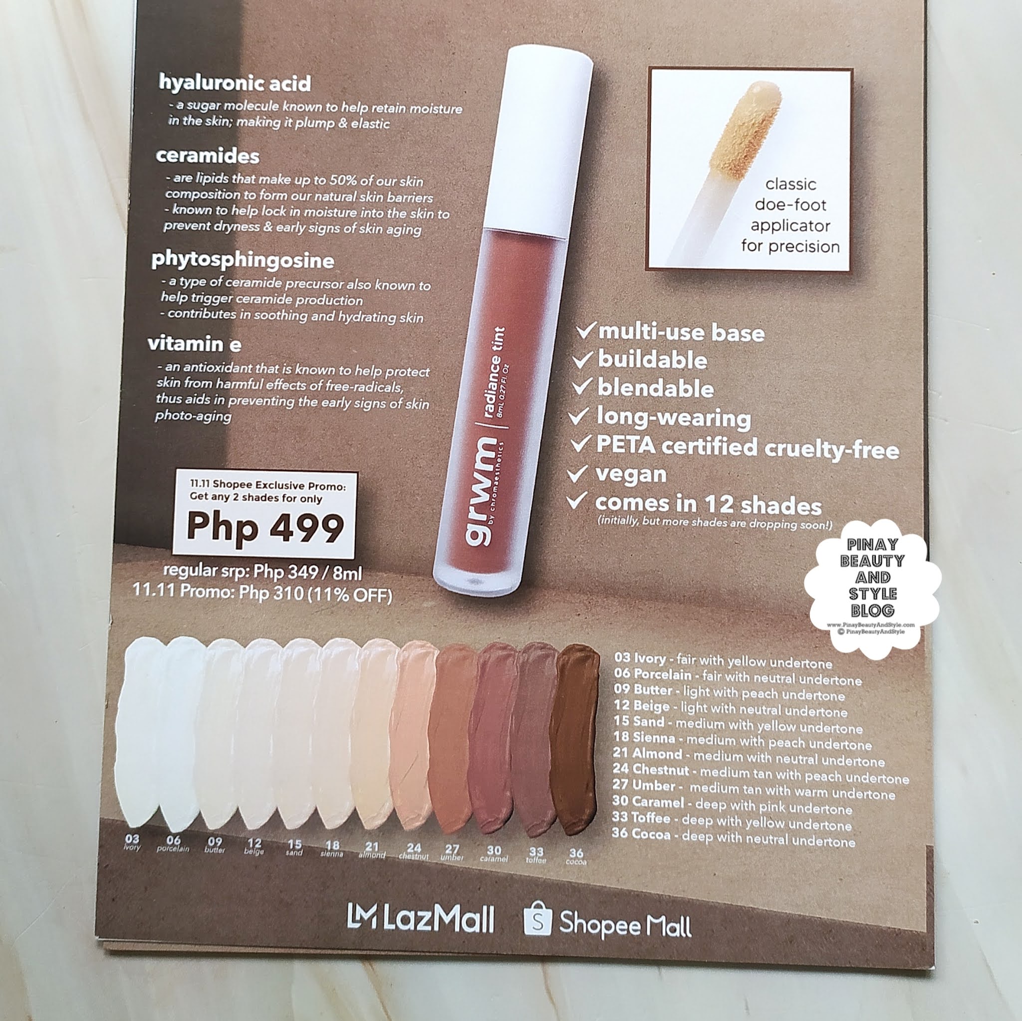 GRWM Cosmetics Radiance Tint Review Swatches and Price - Multi-Use Face ...