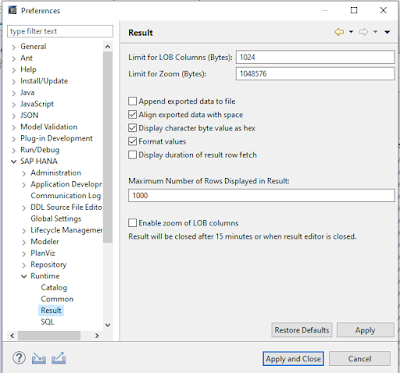 Lets HELP Each Other: How to change SQL output value of the HANA Studio