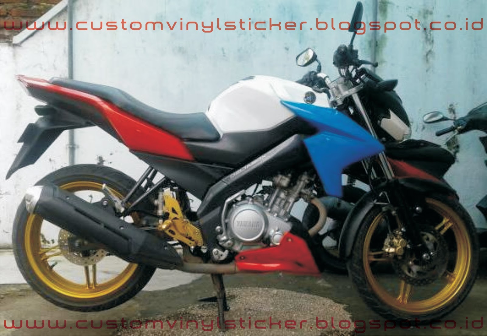 STICKRENZ: Yamaha Vixion Red - Custom Wrap Sticker