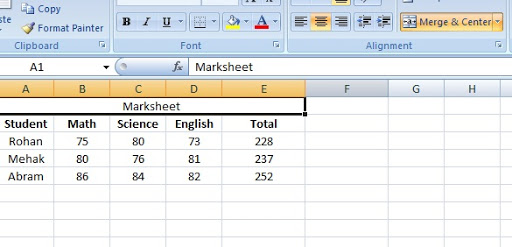 Ms Excel: Merge cells and Sort/Filter