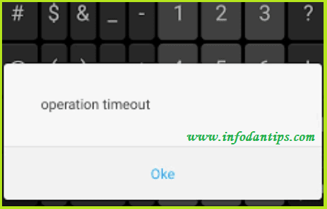 Pengertian Operation Timeout - Info dan Tips