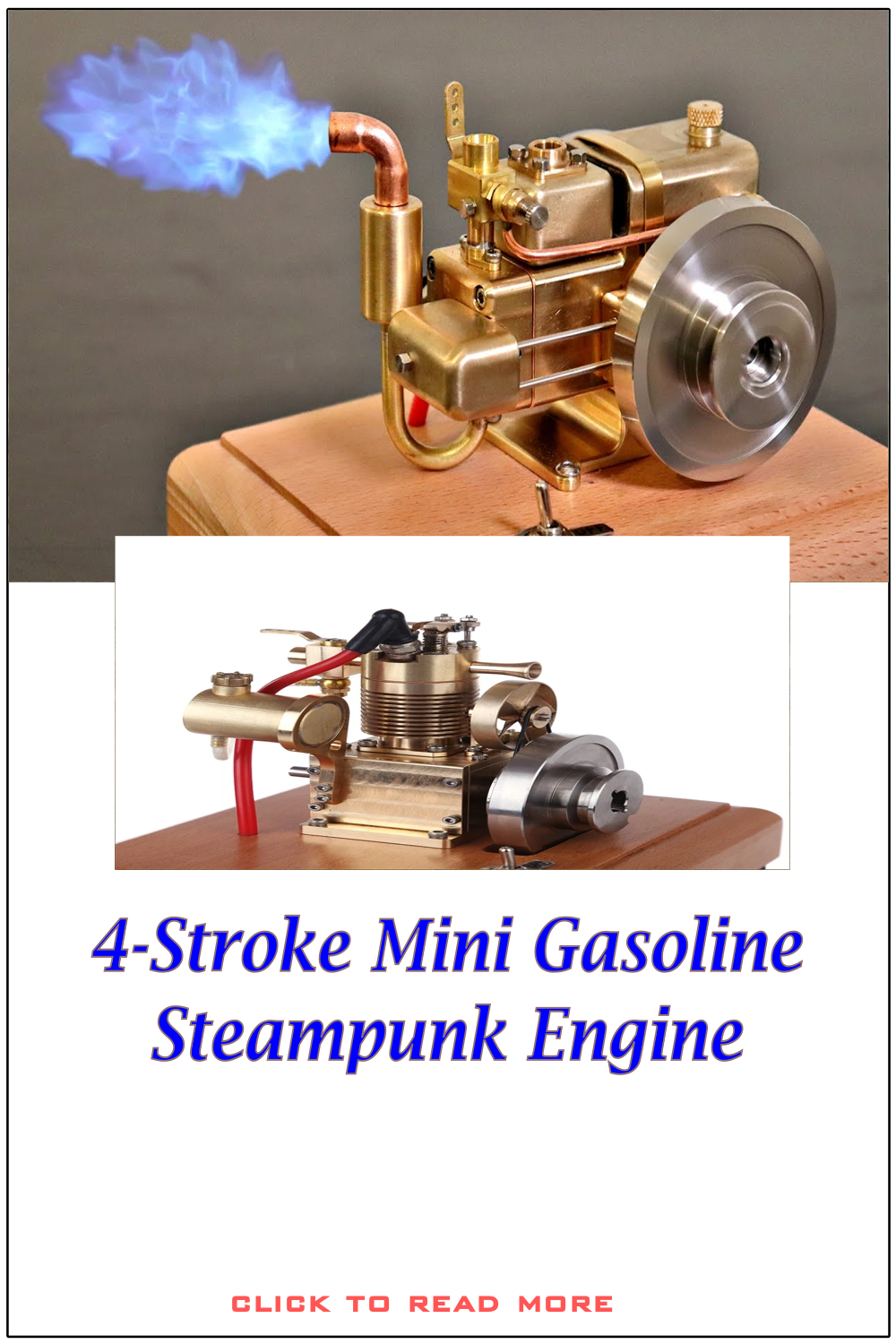 4-Stroke Mini Gasoline Steampunk Engine