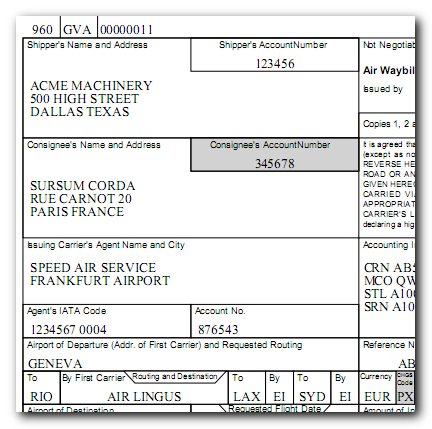 Air Waybill Form Download - Invoice Template