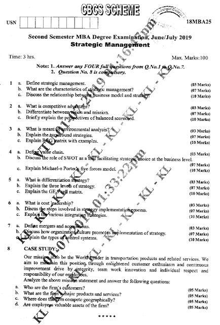 Visvesvaraya Technological University MBA (CBCS) Second Semester ...