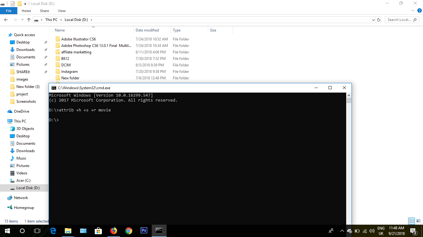 How To Hide A File Using Cmd Command