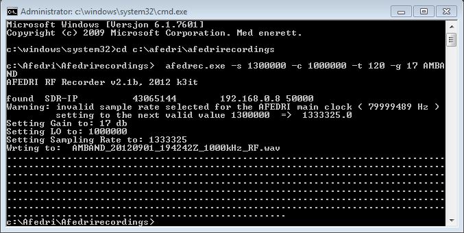 Arctic DX: A Cool Recorder For The Afedri SDR-net